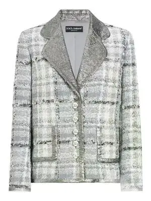 Dolce & Gabbana Tartan-check Blazer - Grey