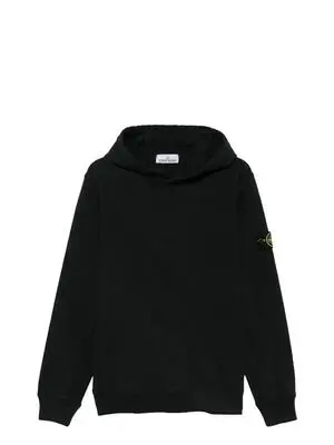 Stone Island Compass Badge Hoodie - Black