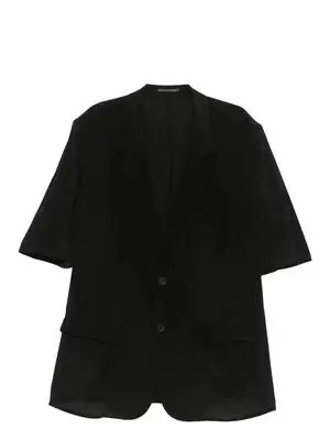 Yohji Yamamoto Silk Blazer - Black
