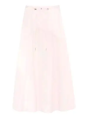 Add Cotton Midi Skirt - Pink