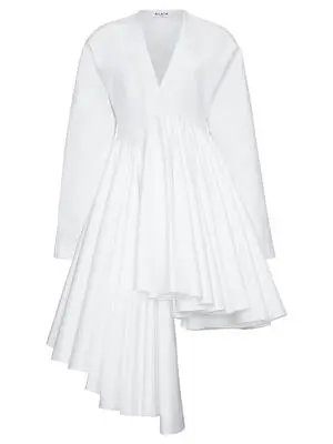Alaïa Asymmetric Cotton Mini Dress - White