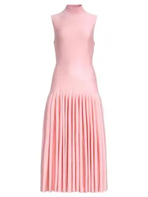 Alaïa Drop-waist Knit Midi Dress - Pink