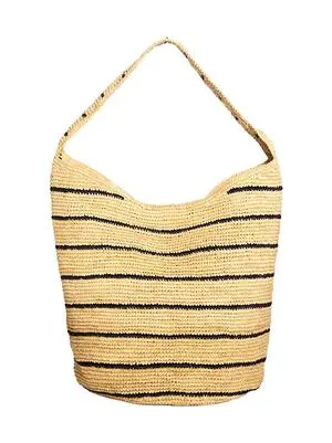 Mar Y Sol Augusta Tote - Natural/navy Stripe
