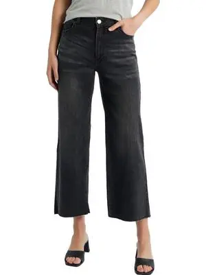 APNY Crop Wide Leg Jeans - Black