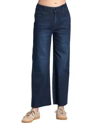APNY Crop Wide Leg Jeans - Dark Indigo