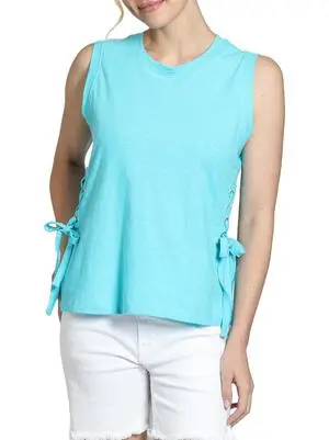 APNY Side Laced Cotton Tank - Capri
