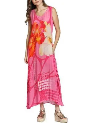 APNY APNY Sleeveless Maxi Dress Pink Flower Multi