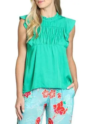 APNY Flutter Sleeve Top - Mint Green