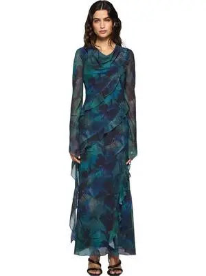 DASKA Circe Maxi Dress - Blue Print