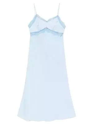 Vivetta Lace-trim Midi Dress - Blue