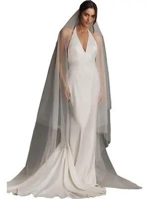 Watters Clean Cathedral Blusher Veil White
