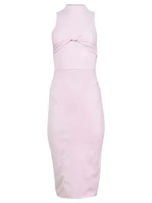 FLEUR DU MAL Knot-detail Midi Dress - Pink