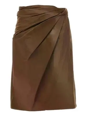 Bally Draped Knee-length Skirt - Brown