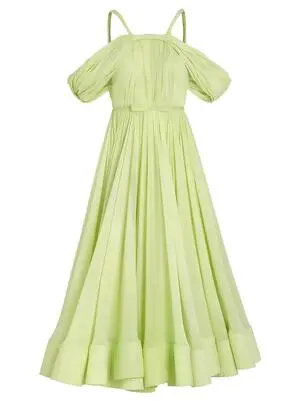 Giambattista Valli Off-shoulder Silk Dress - Green