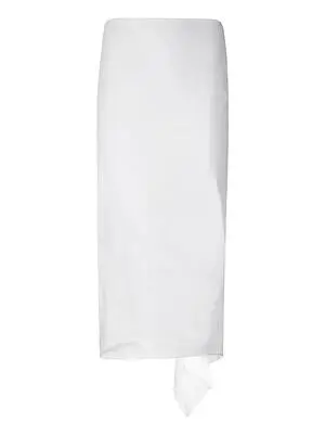 THELATEST Asymmetric Midi Skirt - White