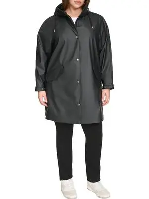 LEVI'S Water Resistant Hooded Raincoat - Black