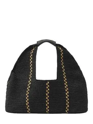 Helen Kaminski Euphoria Raffia Tote - Charcoal/ Natural