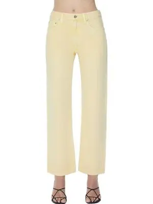 PISTOLA Lexi Mid-rise Straight Leg Jeans - Day Glow