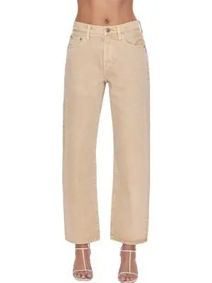 PISTOLA Lexi Mid-rise Straight Leg Jeans - Sand Dollar