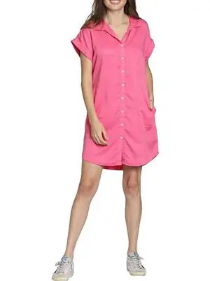 APNY Scoop Pocket Shirtdress - Pink