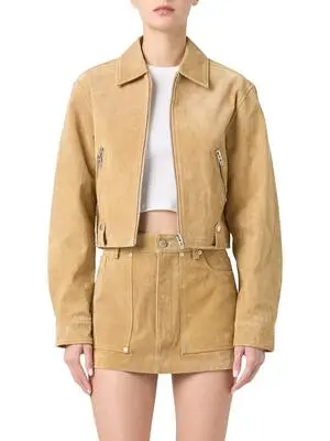 Blanknyc BLANKNYC Crop Suede Jacket Cinnamon Crunch