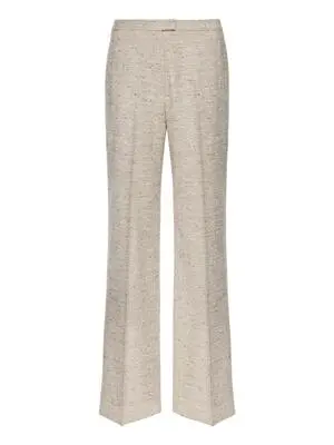 Magda Butrym Silk-cashmere Flared Pants - Neutral