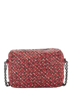 Bottega Veneta Calfskin Printed Camera Bag - Red