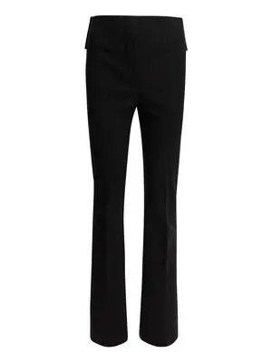 Max Mara Flared Trousers With Leather Belt - Black