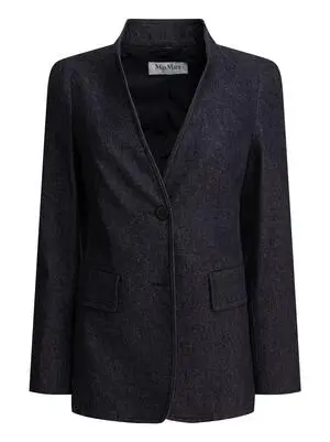 Max Mara Denim-effect Blazer - Blue