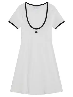 COURREGES Cotton Mini Dress - White