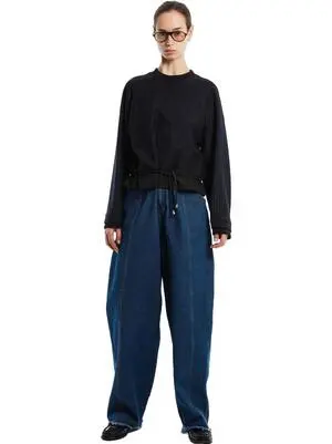 Yigal Azrouël Deconstructed Drawstring Sweater - Stripe