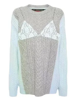 Andersson Bell Lace Embellished Sweater - Blue