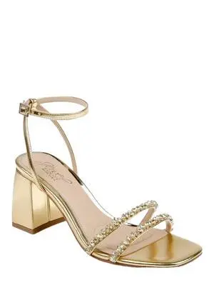 Badgley Mischka Ankle Strap Sandal - Gold Metallic