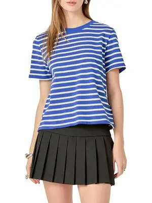 English Factory Striped Cotton T-shirt - Navy