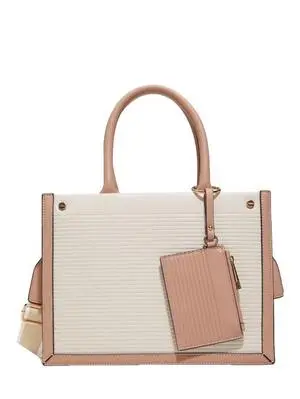 Aldo Daspias Faux Leather Top Handle Bag - Bone