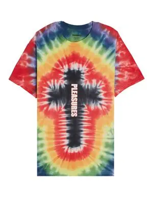 PLEASURES Dyed T-shirt 'hippie - Multicolor