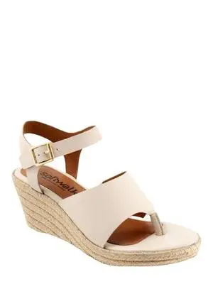 Softwalk Hilo Espadrille Platform Wedge Sandal - Ivory