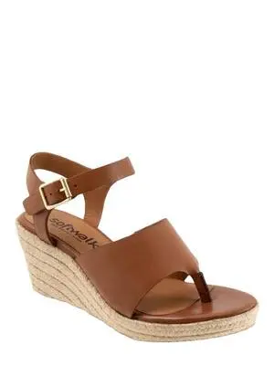 Softwalk Hilo Espadrille Platform Wedge Sandal - Luggage