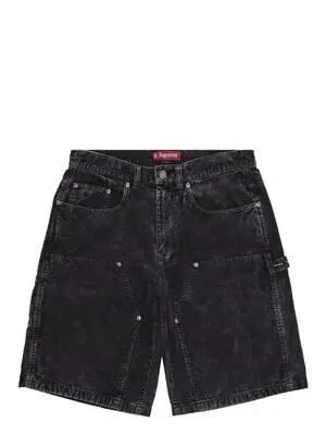 Supreme Washed Corduroy Double Knee Painter Short - Black