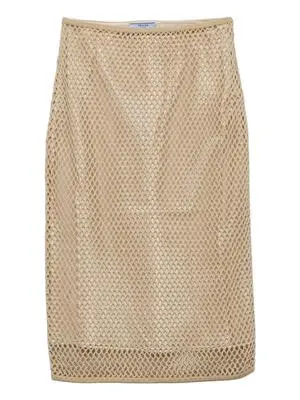 Prada Cotton Mesh Pencil Skirt - Cord