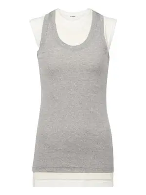 JIL SANDER Set Of 3 Cotton Tanks - Multicoloured