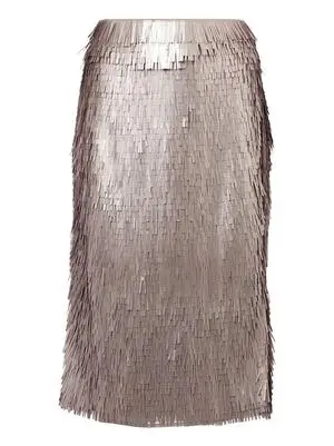 RÓHE Sequined Pencil Skirt - Silver