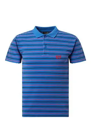 Balenciaga Laurel Classic Cotton Pique Polo Shirt - Blue