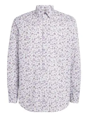 Paul Smith Cotton Liberty Print Shirt - White
