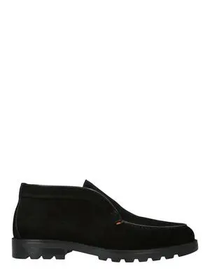 Santoni Suede Detroit Roccia High-top Loafers - Black