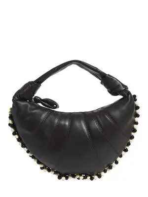 LEMAIRE Mini Fortune Croissant Lambskin Shoulder Bag - Brown