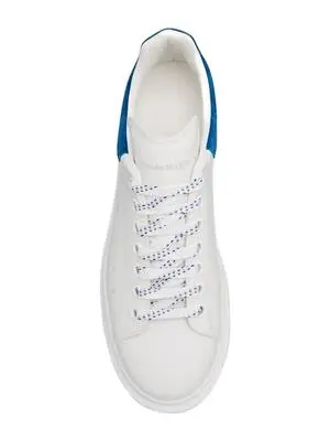 Alexander McQueen Leather Oversized Sneakers - White/blue