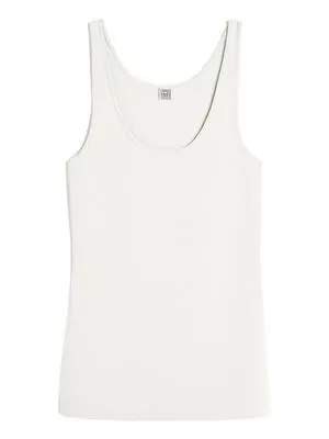TOTEME Compact Knit Tank - White 047