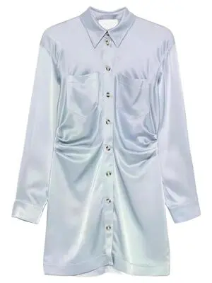 Nanushka Arona Mini Shirt Dress - Blue