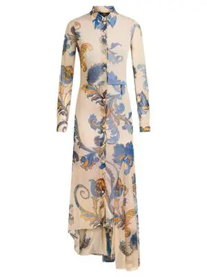 Etro Floral-print Shirt Dress - Neutrals